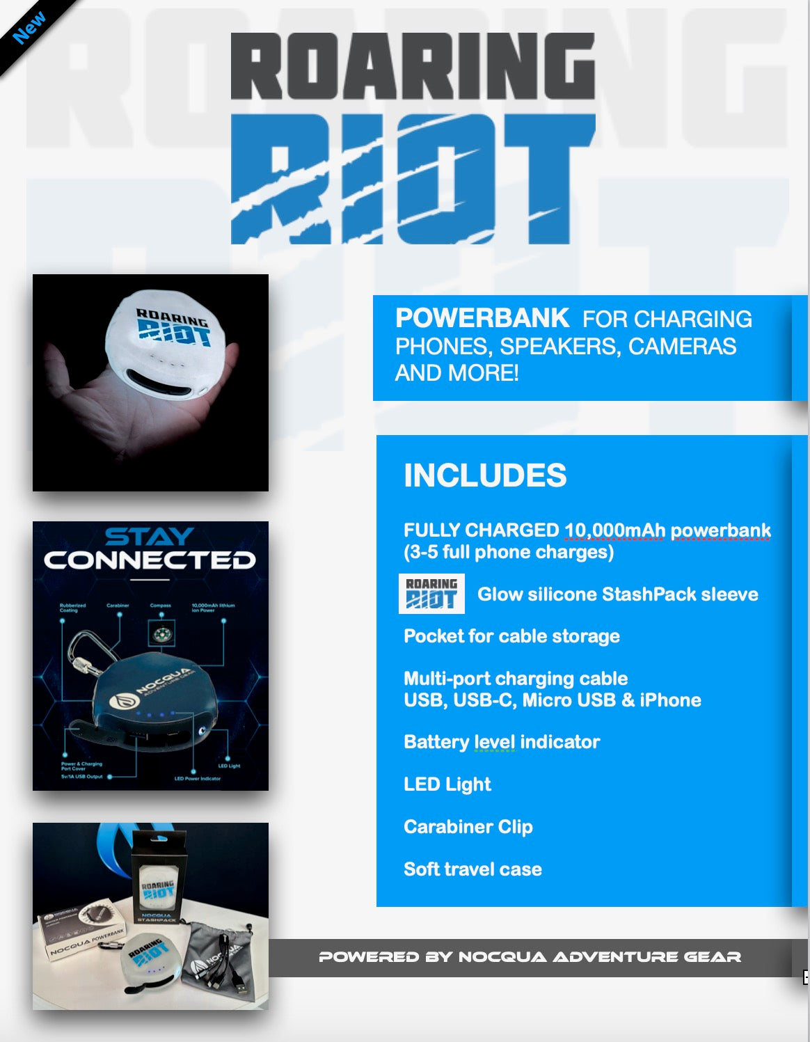 Roaring Riot Powerbank Bundle from Nocqua