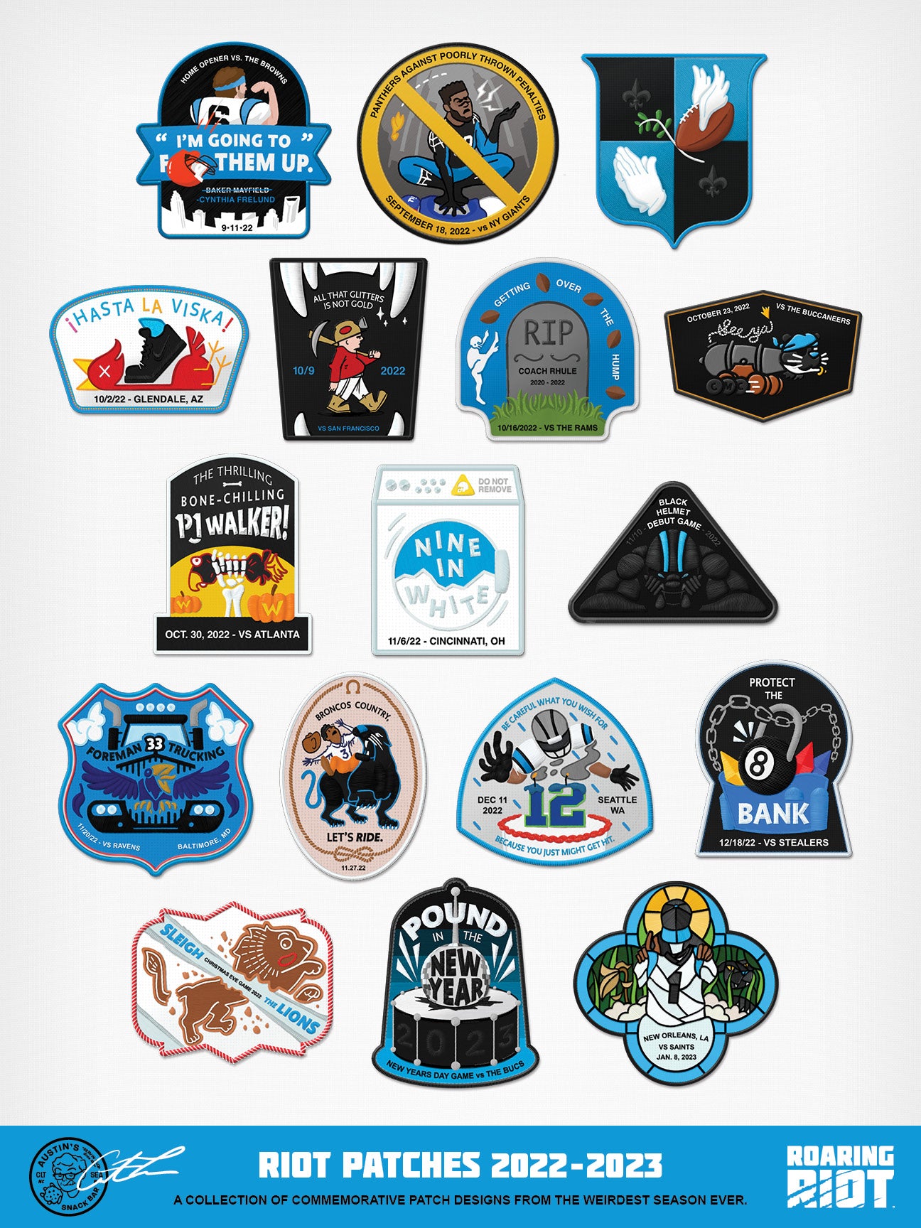 2022 Commemorative Patches Poster – Roaring Riot